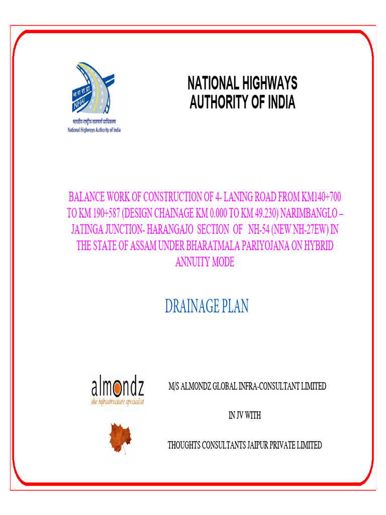 Drainage Plan | PDF | Road Transport | Road Infrastructure