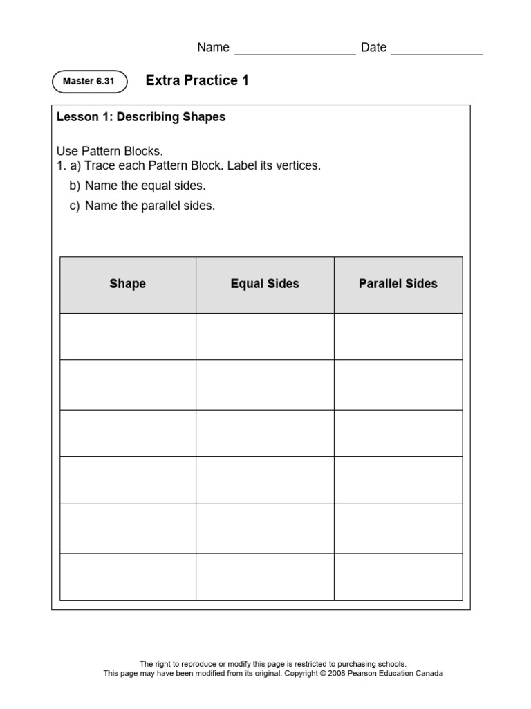 Unit 6 Geometry Extra Practice | PDF | Rectangle | Perpendicular