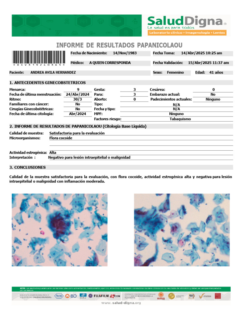 Papanicolau | PDF | Especialidades Medicas | Medicina
