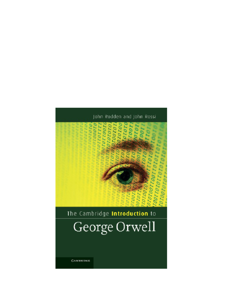 The Cambridge Introduction To George Orwell 1st Edition Edition John ...