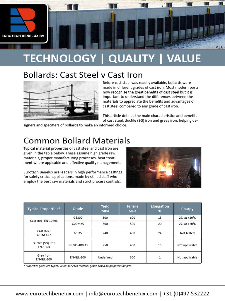 Bollard Materials Sheet v1.0 Web | PDF | Metals | Iron