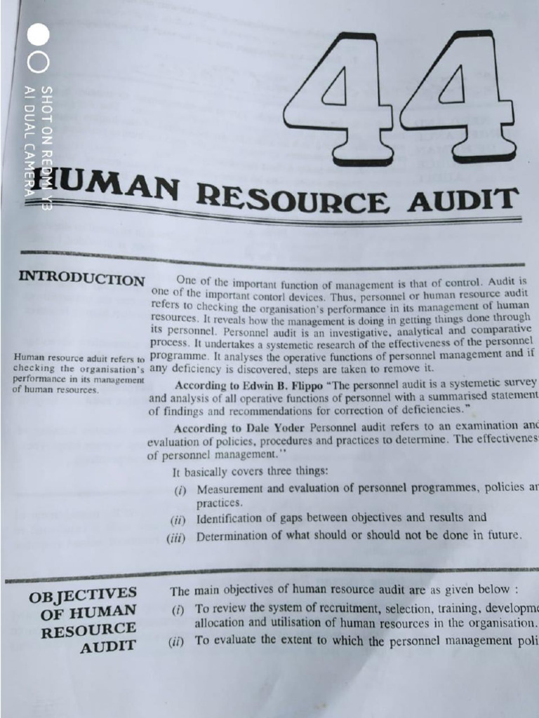 Human Resource Audit | PDF