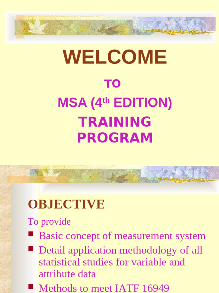 MSA 4th Edition - Rev. 01 | PDF | Calibration | Measurement