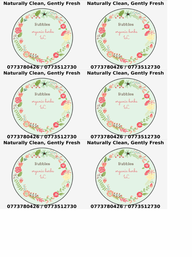 Bubbles Sticker A4 Full With Text | PDF
