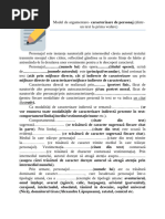 Model - Caracterizare de Personaj | PDF