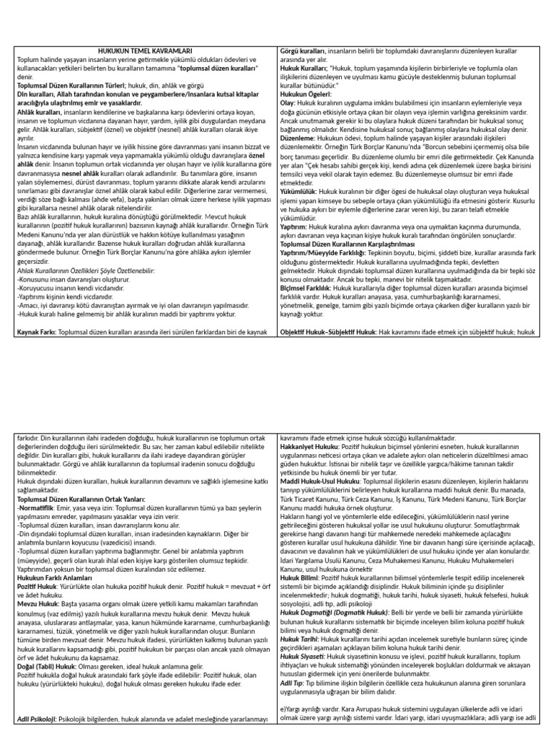 Hukukun Temel Kavramları | PDF