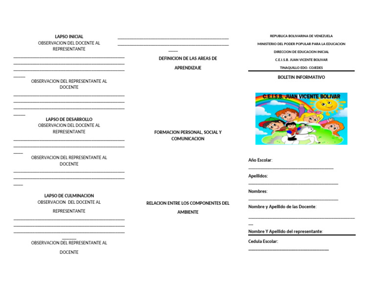Boletin Preescolar 1 | PDF | Inteligencia | Etapas educativas