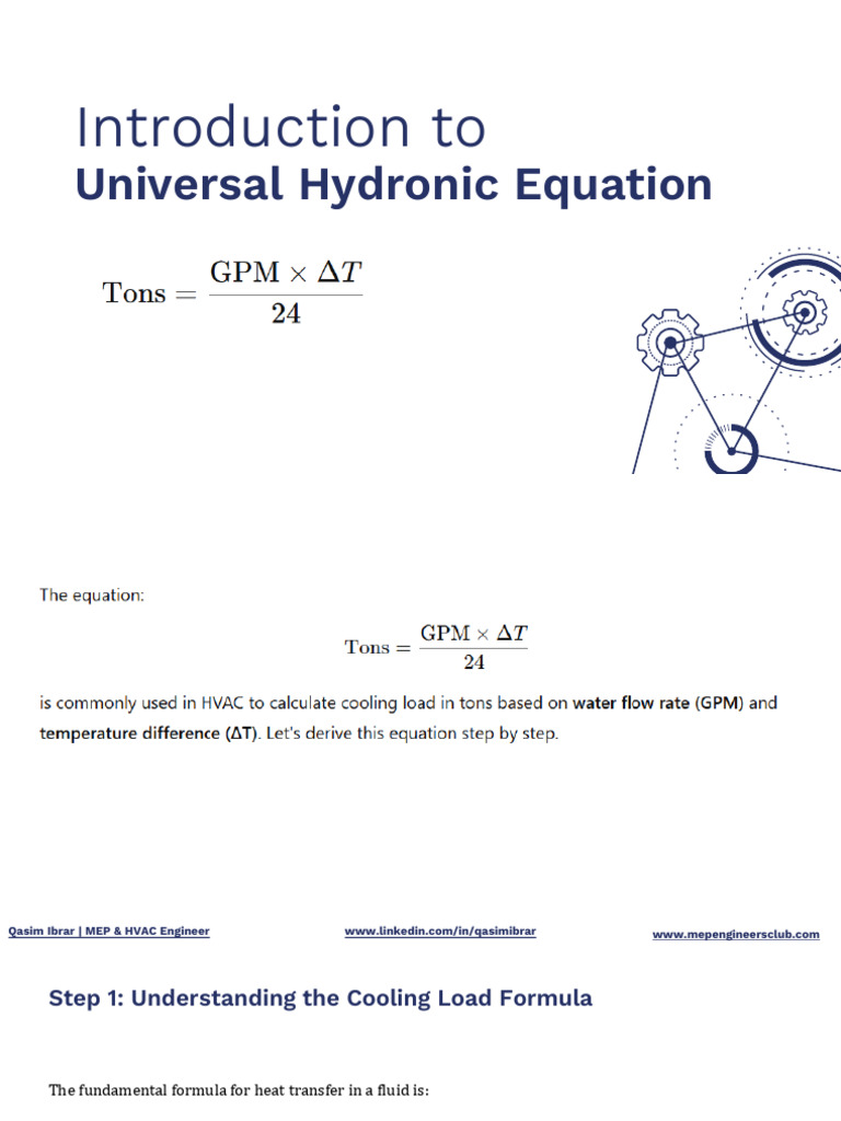 What Is Tons (GPM X DT) - 24. - 1 | PDF | Heat Exchanger | Pump