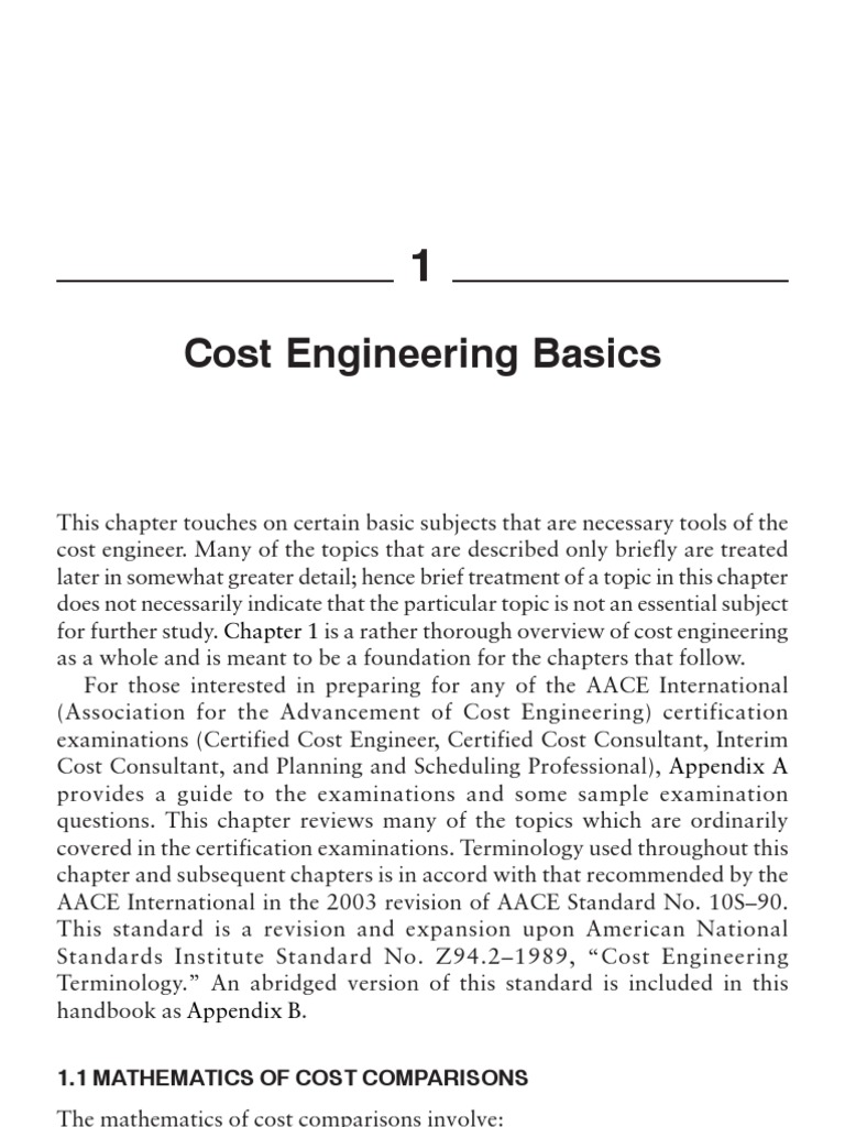 01-Cost Engineering Basics | PDF | Depreciation | Net Present Value