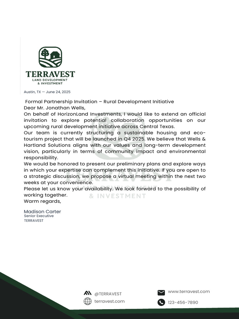 Example of Professional Business Letter | PDF