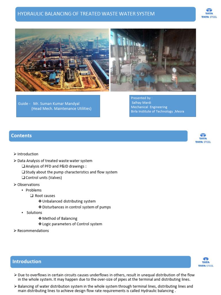 Hydraulic Balancing in Wastewater Systems | PDF | Valve | Pump