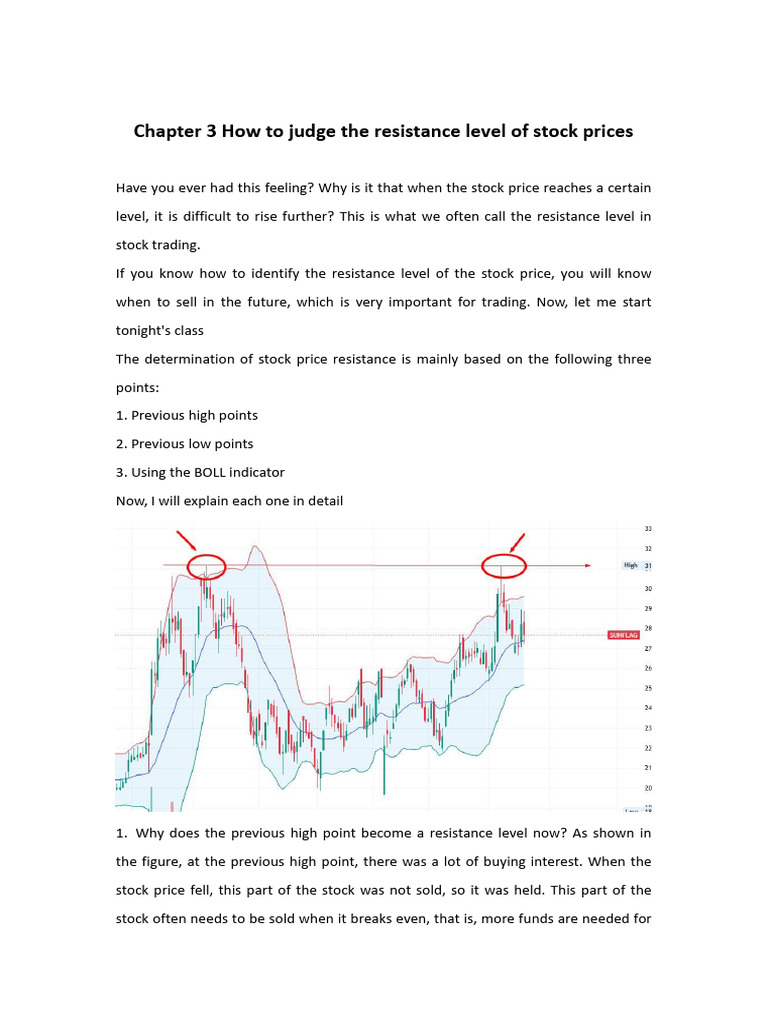 Identifying Stock Price Resistance Levels | PDF | Stocks | Business