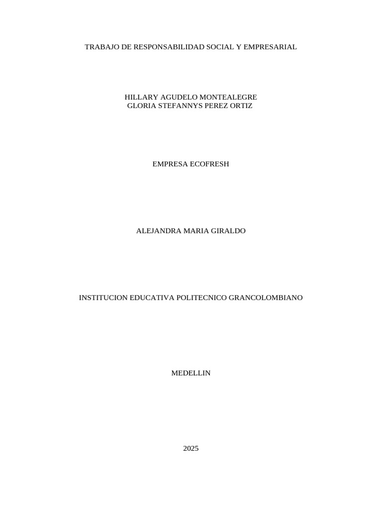 Ecofresh Entrega 2 | PDF | Agricultura | Sustentabilidad