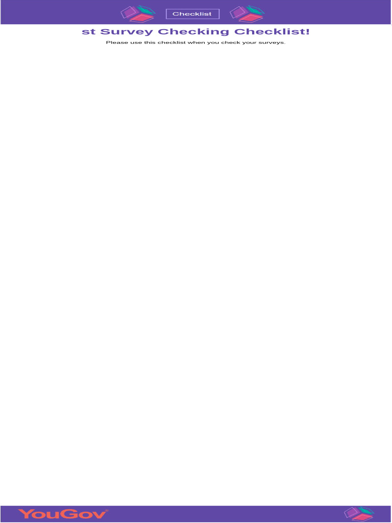 Suvey Checking Checklist | PDF | Question | Jargon