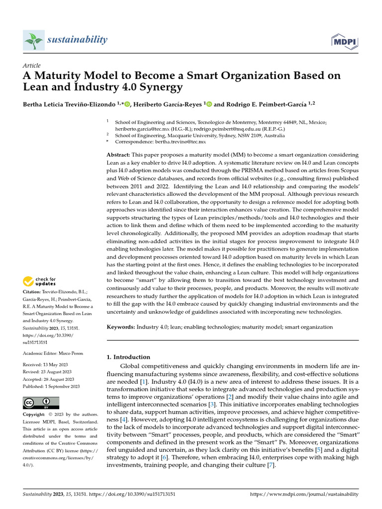 A Maturity Model To Become A Smart Organization Based On Lean and ...