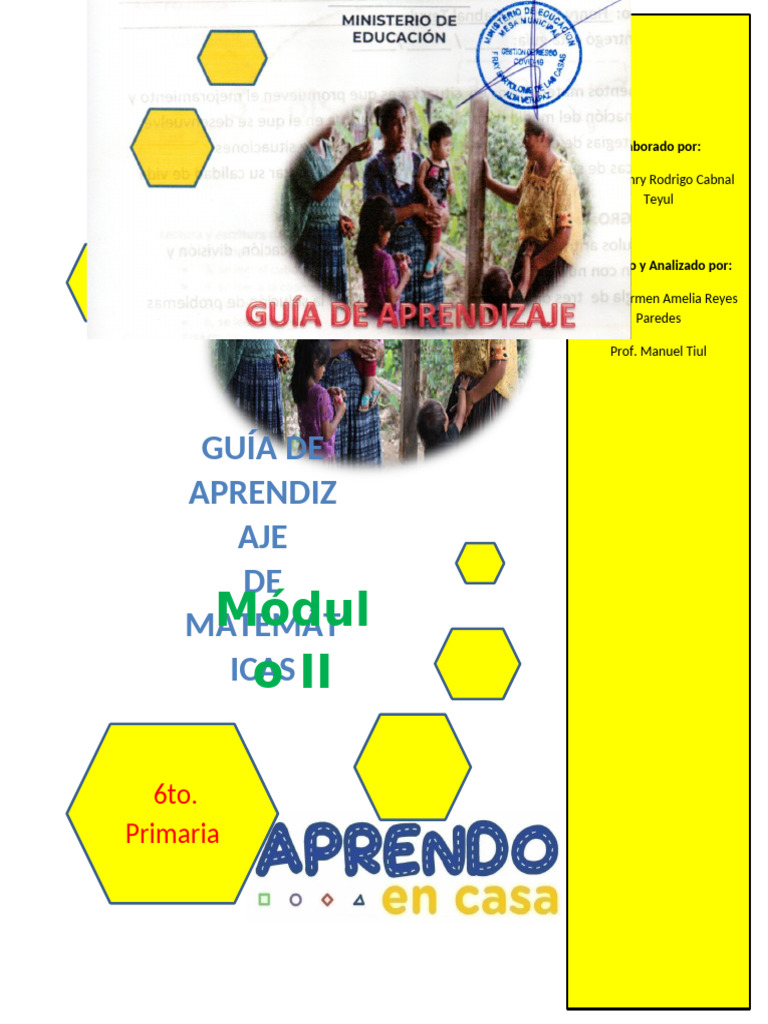 Guia de Matematica Modulo II Caratula | PDF | Exponenciación | Multiplicación