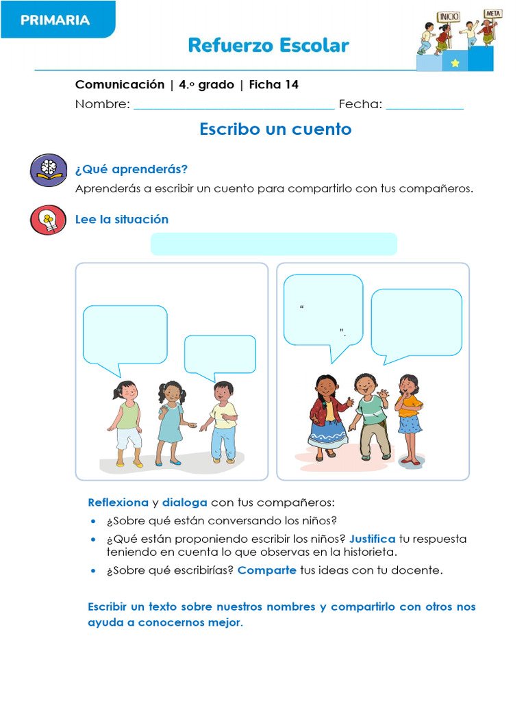 Escribo un cuento sobre mi nombre | PDF