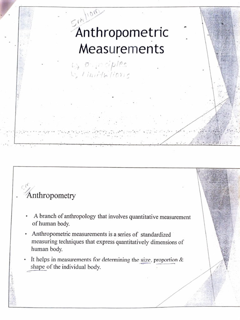 Anthropometry and Girth | PDF