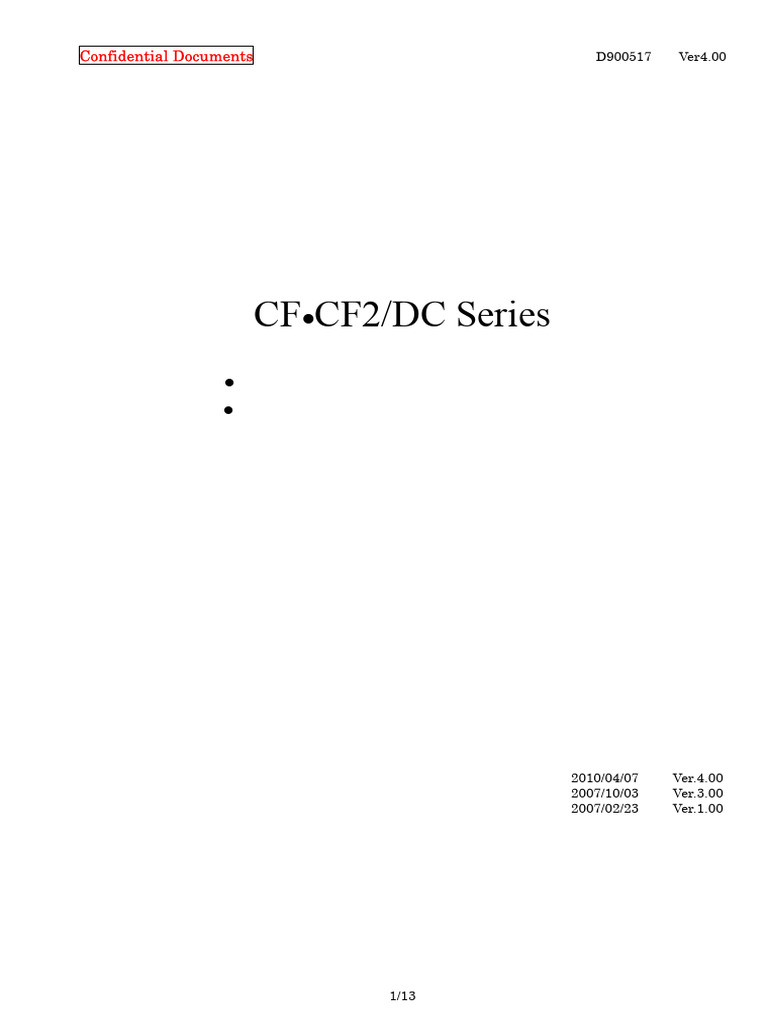 CF2 - CF3 Upgrading Procedures of The FW Version D900517 Ver4.0 | PDF | Parameter (Computer ...
