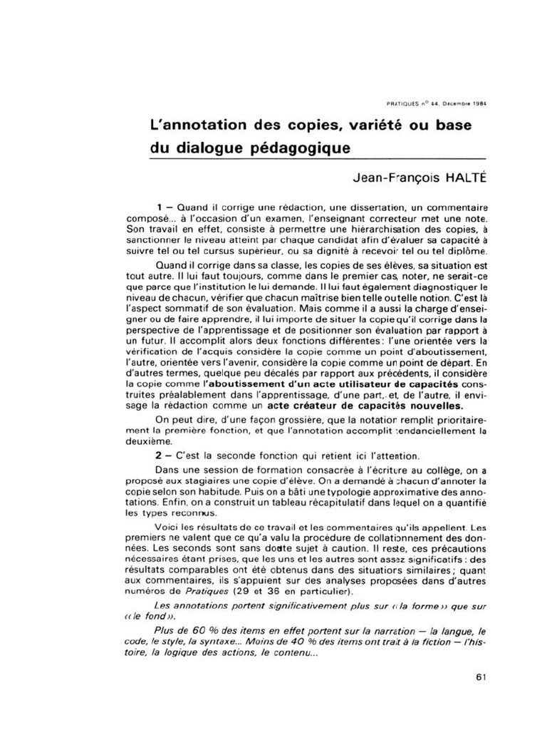 Annotations Des Copies | PDF