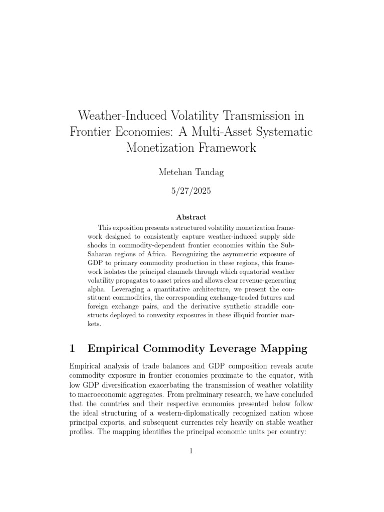 Machine Learning Weather Commodity | PDF | Futures Contract | Arbitrage
