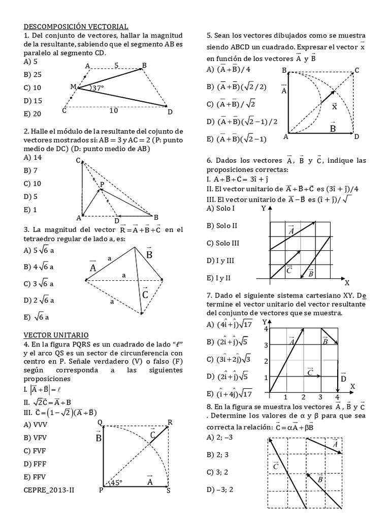 Vectores Unitarios - Producto de Vectores | PDF | Vector Euclidiano | Cálculo multivariable