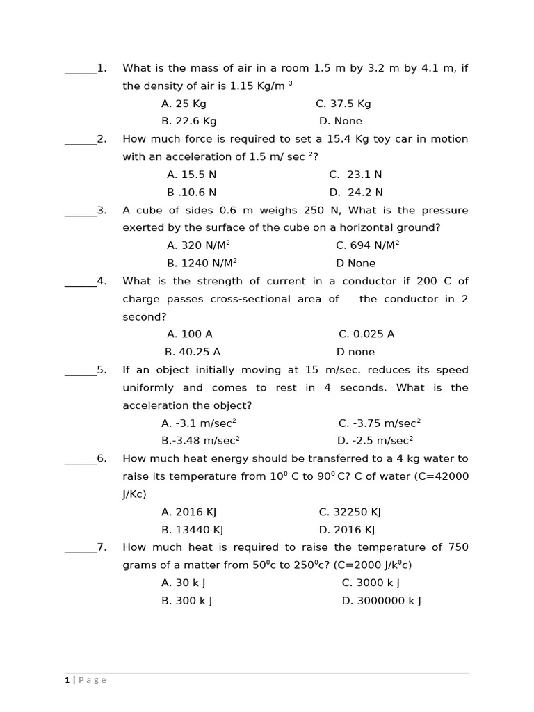 Final Exam | PDF | Force | Acceleration