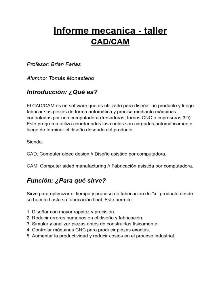 Cad Cam | PDF