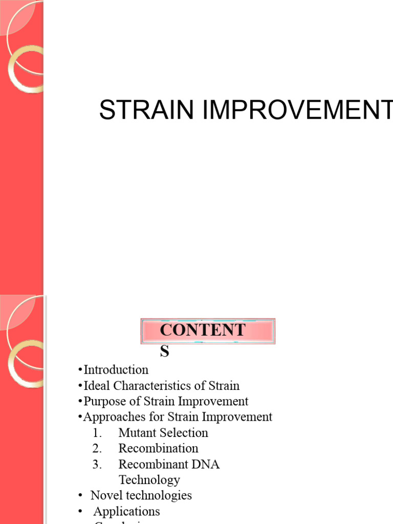 Strain Improvement | PDF | Mutation | Molecular Biology