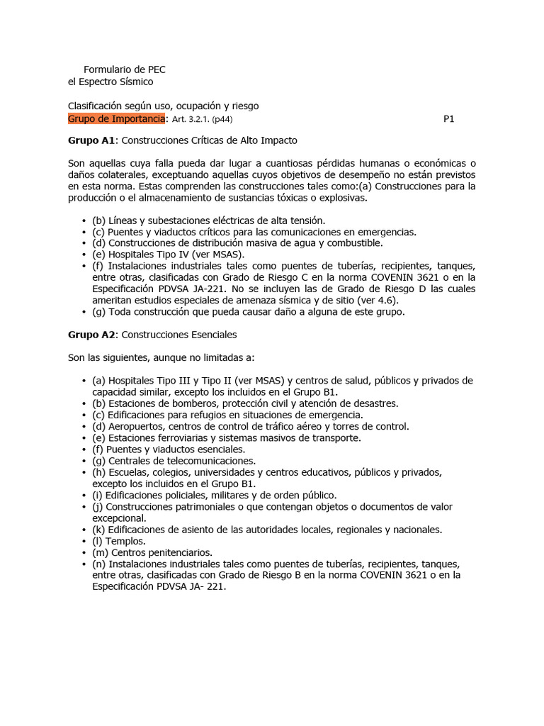 Formulario de Primer Parcial - PEC | PDF