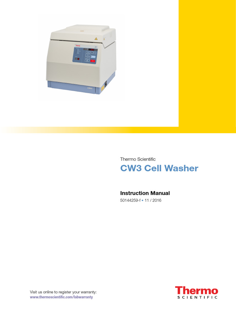 Thermo Scientific CW3 User | PDF | Washing Machine