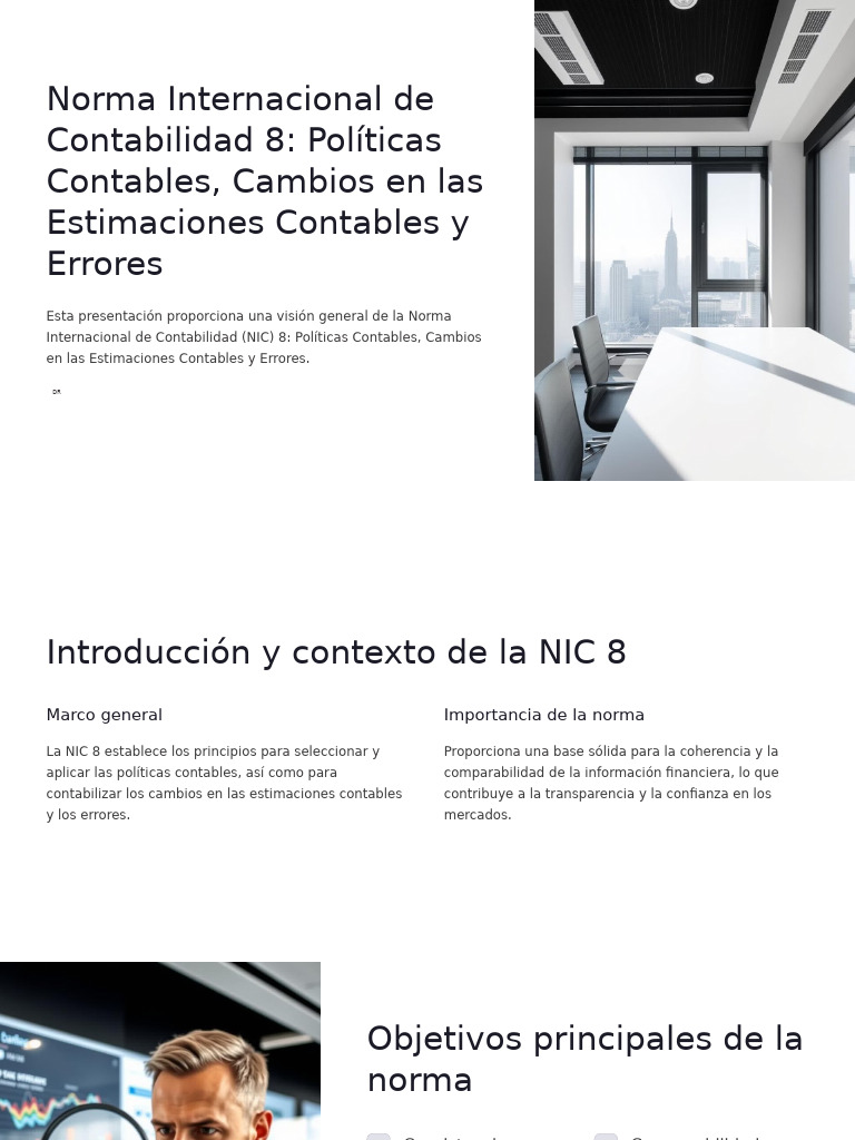 Norma Internacional de Contabilidad 8 Politicas Contables Cambios en Las Estimaciones Contables ...