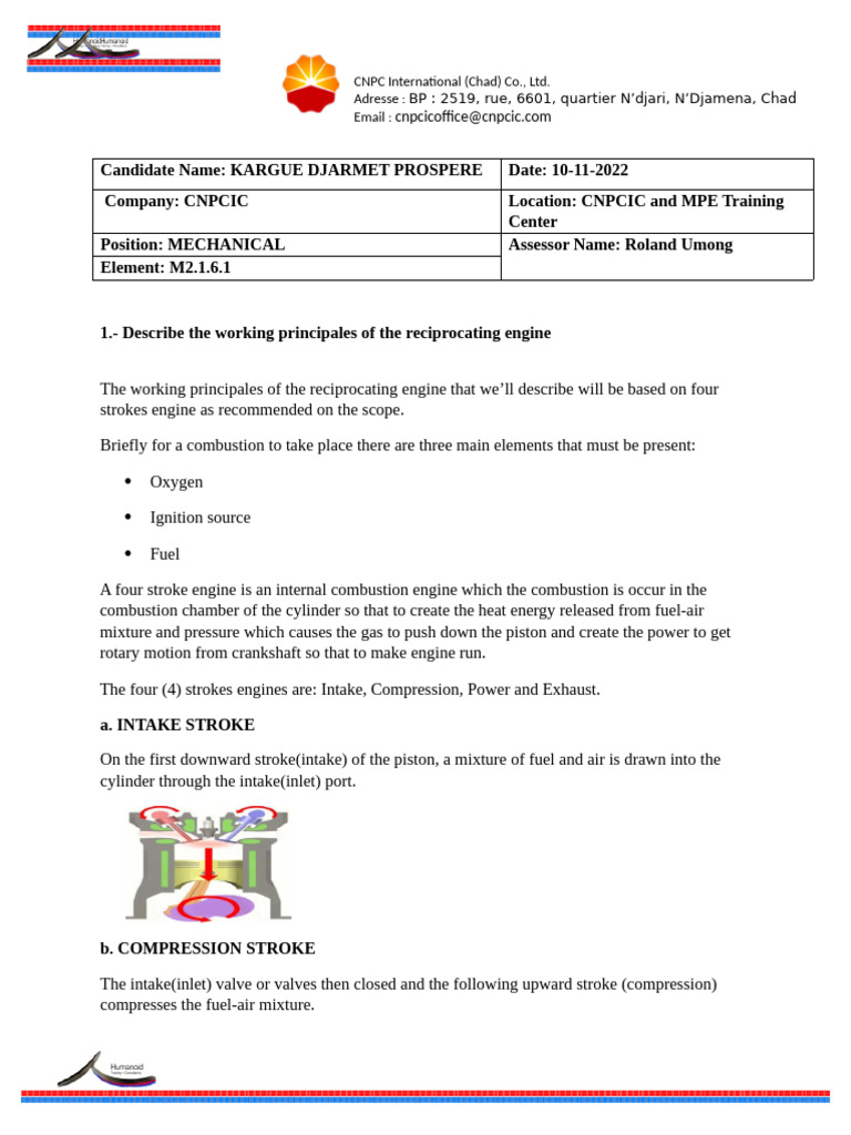 CNPC International (Chad) Co., Ltd. Adresse: Email:: BP: 2519, Rue ...