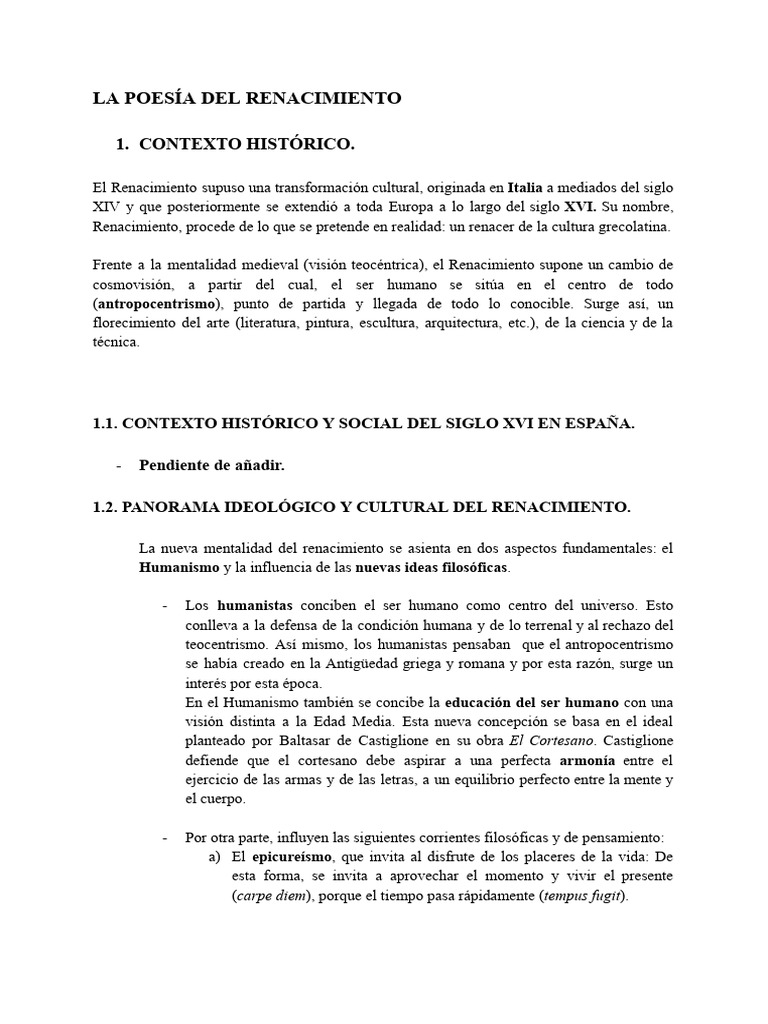 La Poes-A Del Renacimiento | PDF | Misticismo | Renacimiento