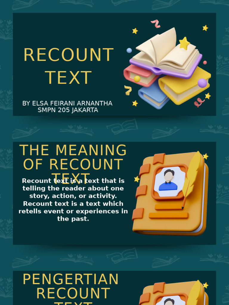 Understanding Recount Texts Explained | PDF | Verb | Grammar