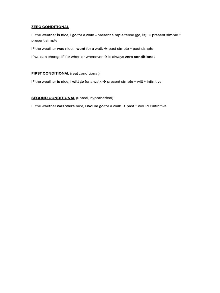 Understanding Conditional Sentences | PDF