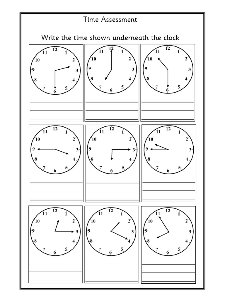 Telling Time Practice | PDF
