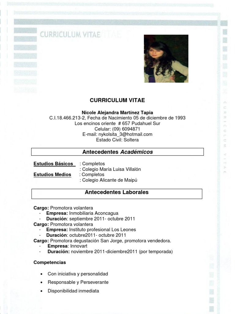 Curriculum Nicole | PDF