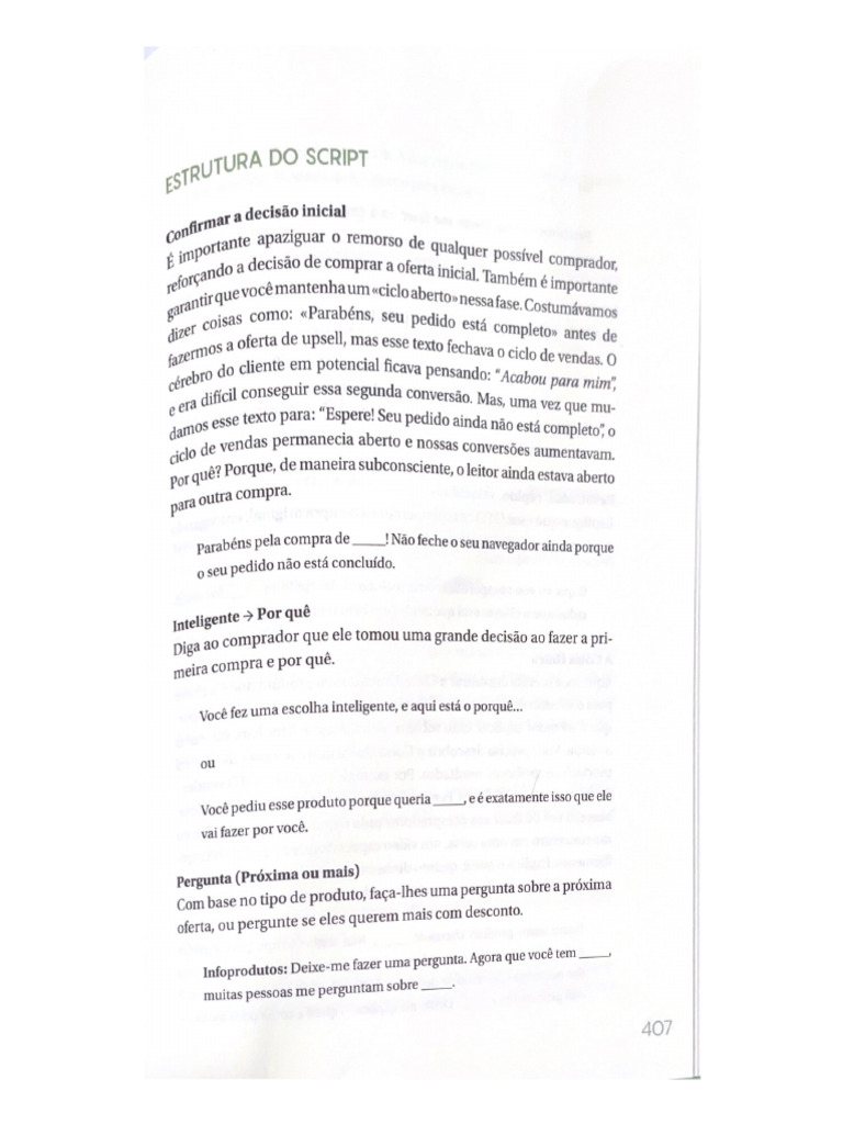 Script - Vídeo Upsell | PDF