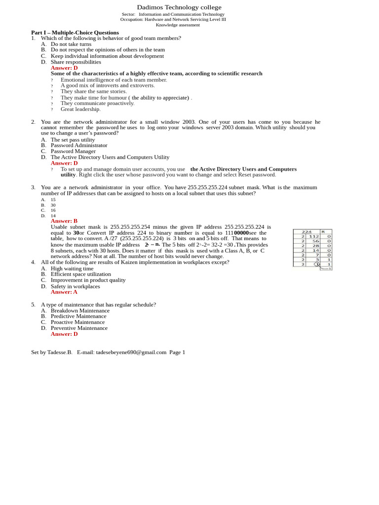Hns Coc Exam Level 3 and 4 | PDF | Computer Network | Osi Model