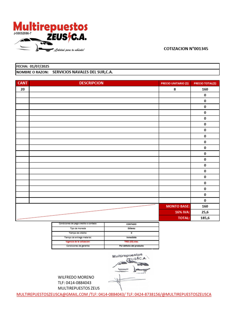 Cotizacion 1345 | PDF | Economias | Mercado de divisas
