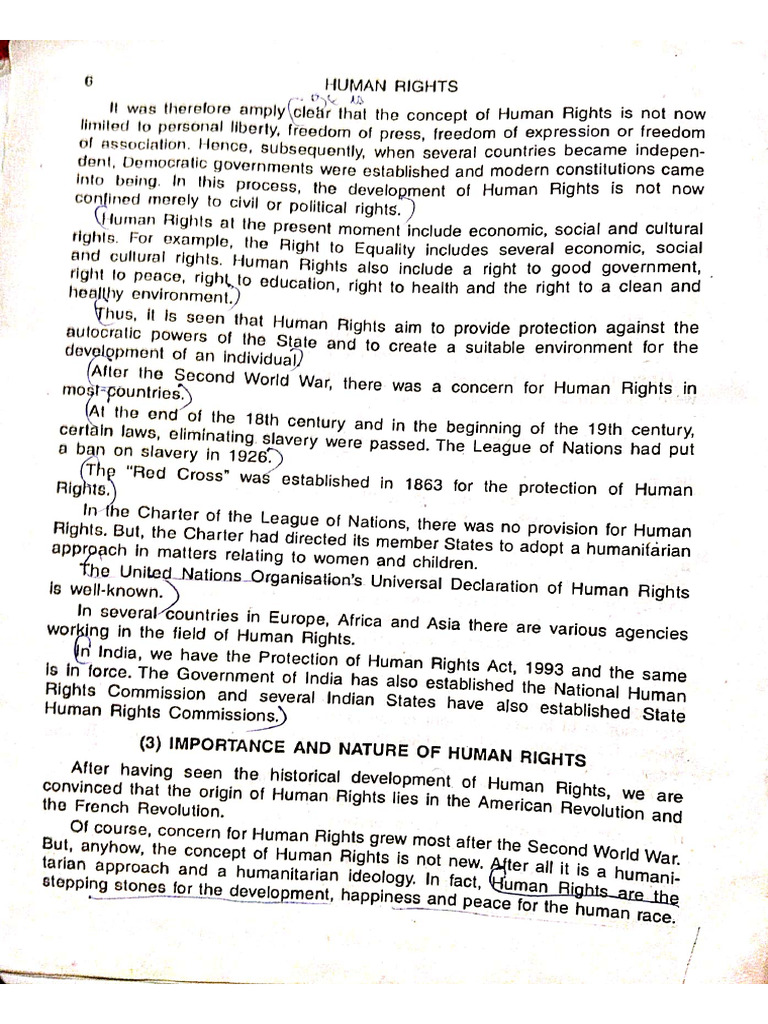 Definition, Nature and Importance of Human Rights | PDF