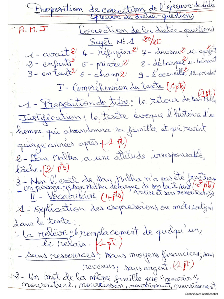 Proposition de Correction Dictée Bepc 2025 | PDF