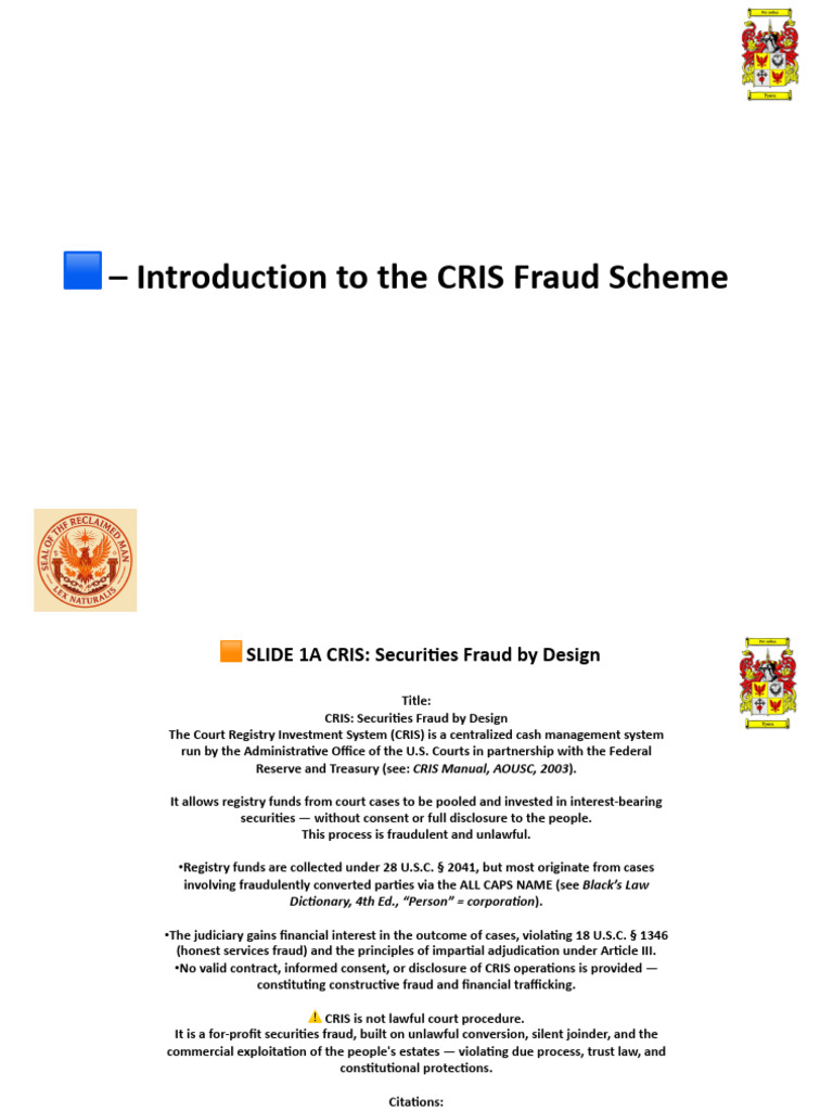 CRIS: Unlawful Court Investment Scheme | PDF | Title 18 Of The United ...