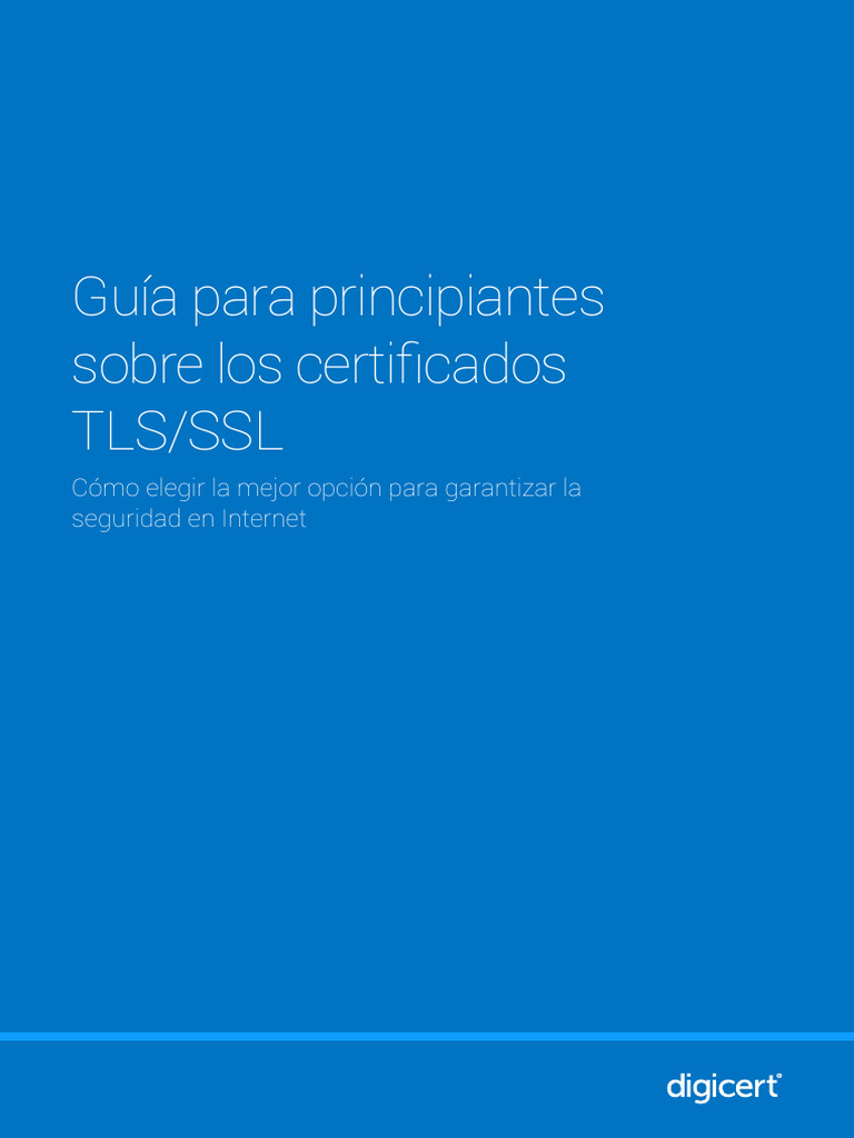 Certificados TLS/SSL: Guía para Principiantes | PDF | Transport Layer ...