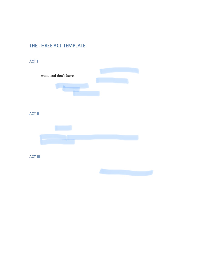 Three Act Template | PDF