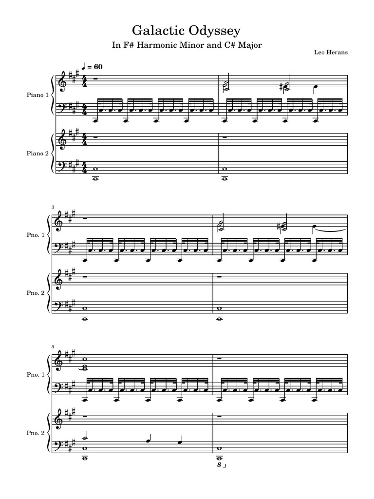 Galactic Odessey Sheet Music | PDF | Musicology