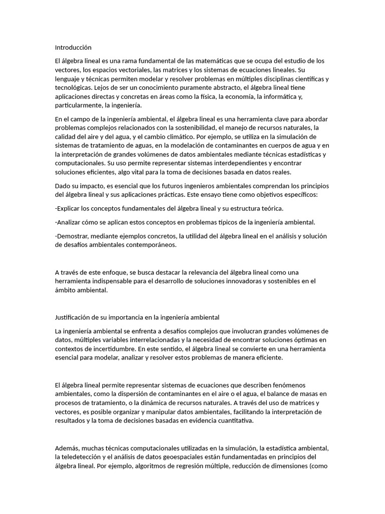 Introducción Algebra Lineal | PDF | Álgebra lineal | Linealidad