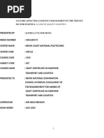 Efficiency Factors in Embakasi ICD | PDF | Containerization | Cargo