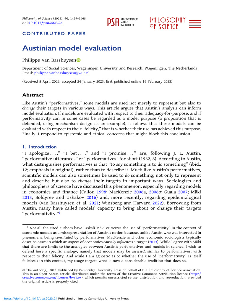 Austinian Model Evaluation | PDF | Cost–Benefit Analysis | Policy